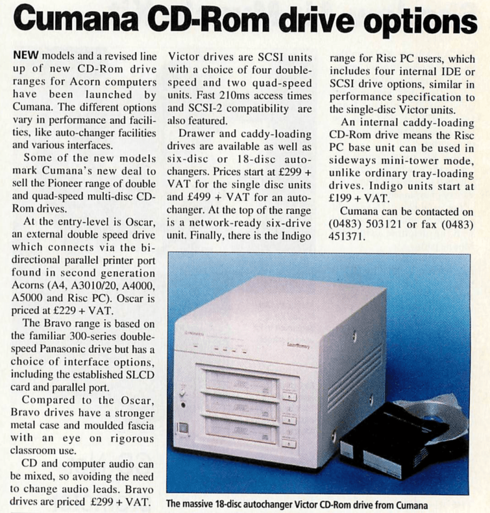 Retro addons: Cumana Oscar Parallel Port CDROM Drive - LinuxJedi’s /dev/null