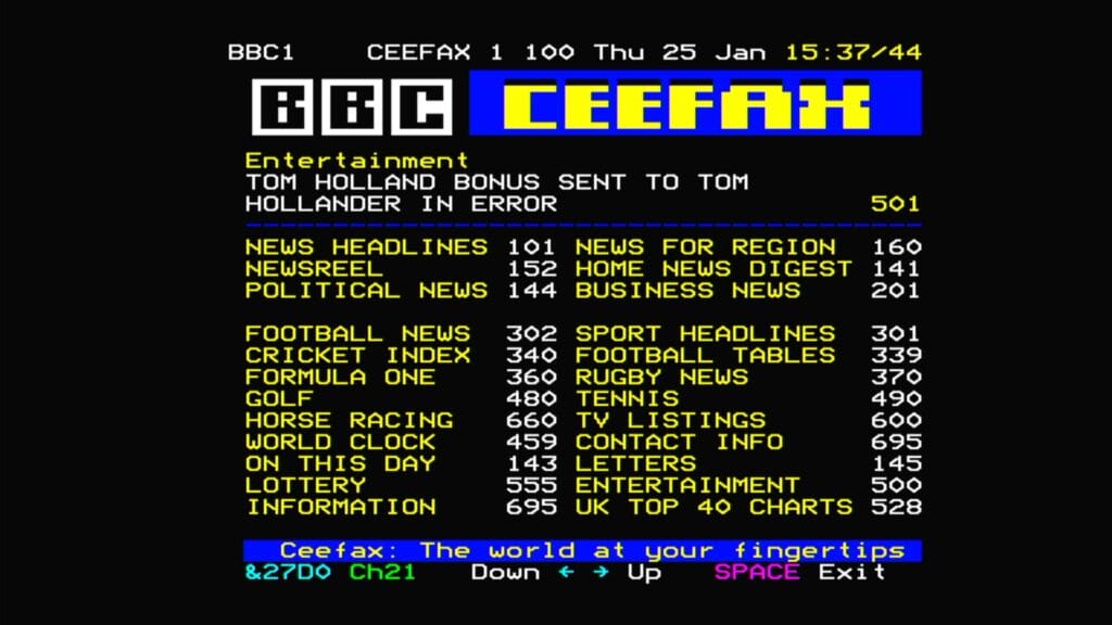 Teletext on a BBC computer in 2024 - LinuxJedi’s /dev/null